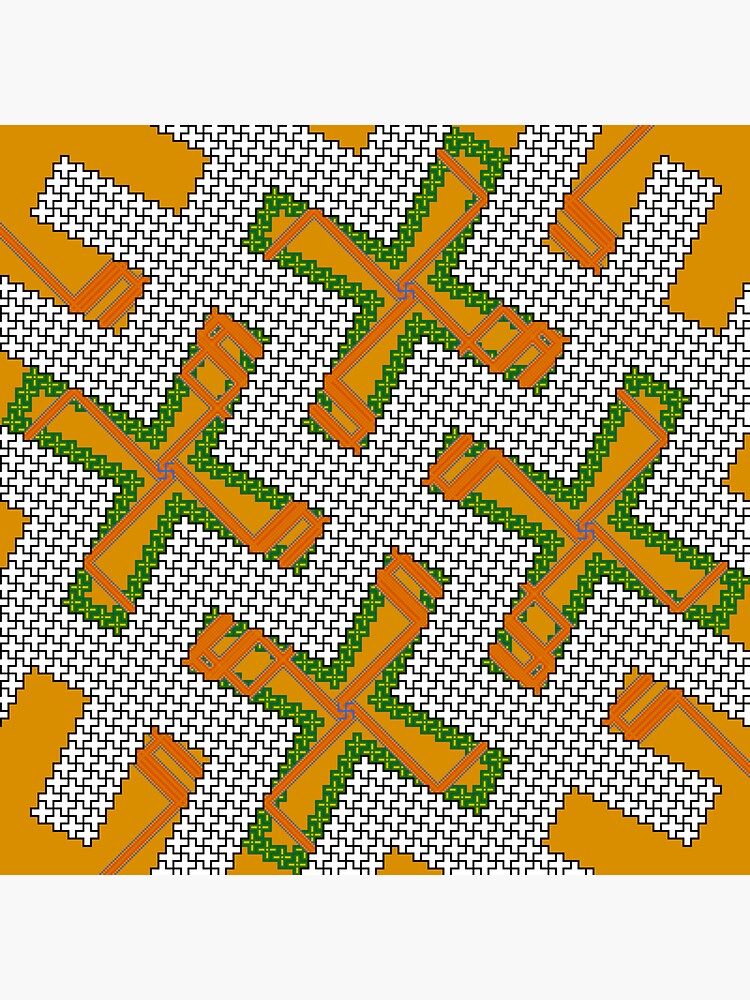 "Rich Slavic Cross Gammadion" Sticker by haulingRags | Redbubble