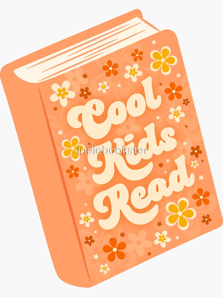 "cool kids read" Sticker for Sale by indiebookster | Redbubble