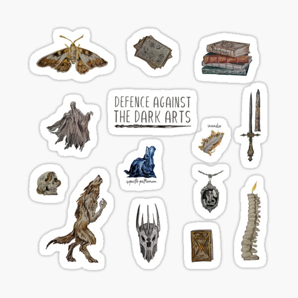"Defence Against the Dark Arts" Sticker for Sale by DrawBotanical ...