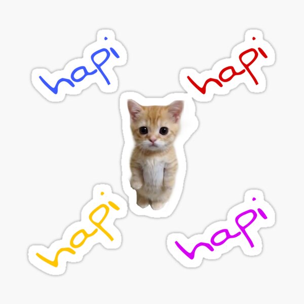 "Happy cat" Sticker for Sale by Oshad Senavirathne | Redbubble