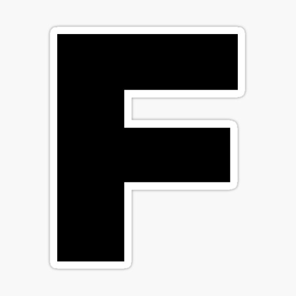 "Letter F" Sticker by teesaurus | Redbubble