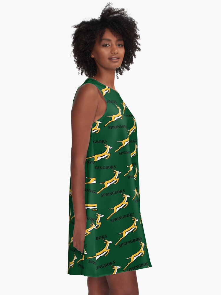"Springboks - The South Africa national rugby union team" A-Line Dress ...