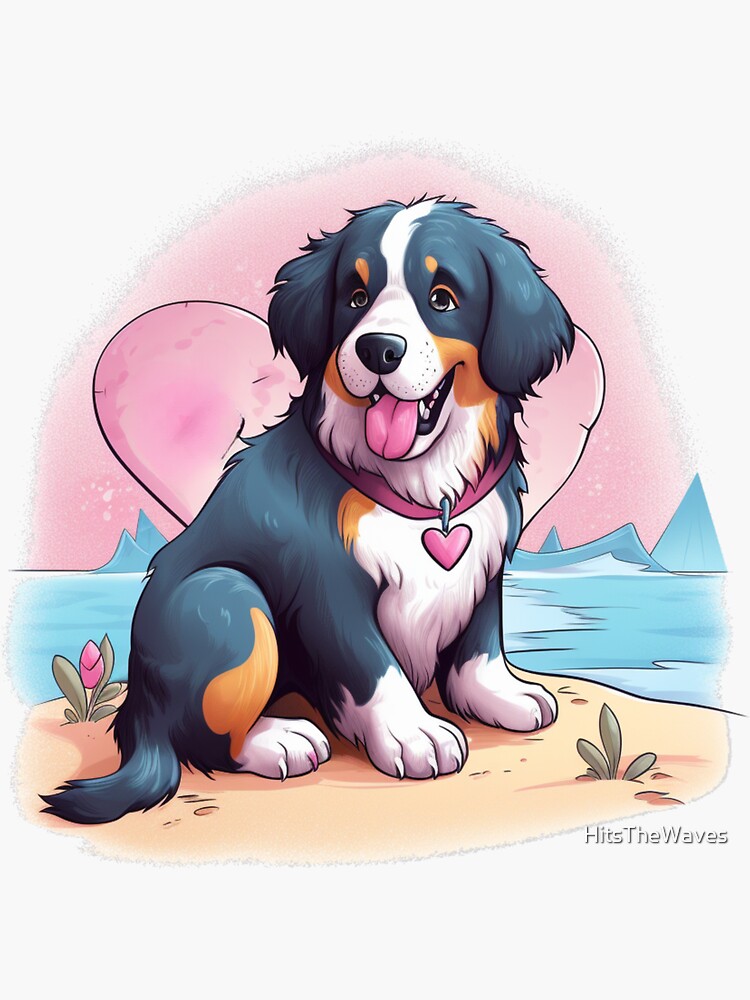 "Trans Pride Puppies - Bernese Mountain Dog" Sticker for Sale by ...