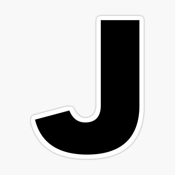"Letter J" Sticker by teesaurus | Redbubble