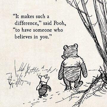 "Winnie the Pooh, AA Milne, It Makes such a Difference" Postcard for ...
