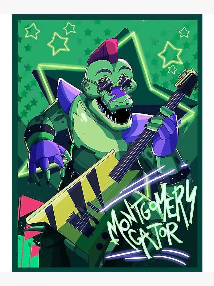 Póster for Sale con la obra «Fnaf Monty Montgomery Gator Cinco Noches ...