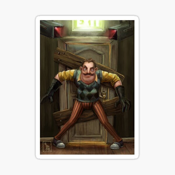 "Hello Neighbour " Sticker by OMEGALUL | Redbubble