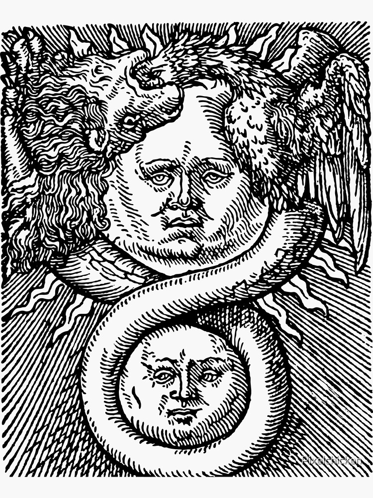 "Azoth - Basil Valentine Alchemy Sun and Moon" Sticker for Sale by ...