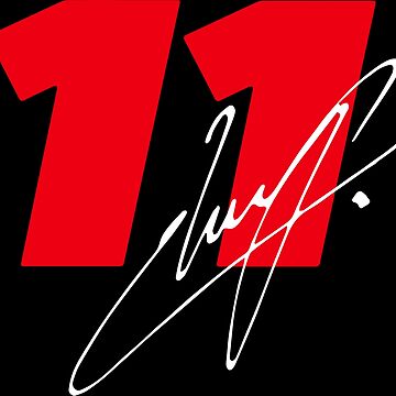 Lámina rígida for Sale con la obra «Número de Checo Pérez y firma ...