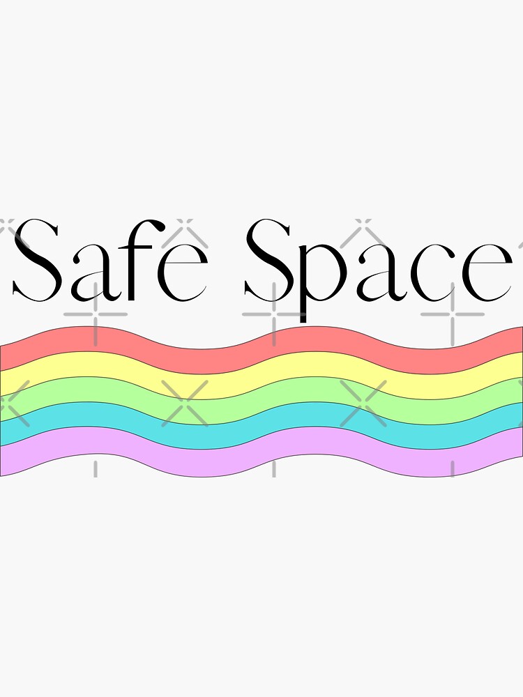 "Safe Space Rainbow" Sticker for Sale by kjwenzel11 | Redbubble