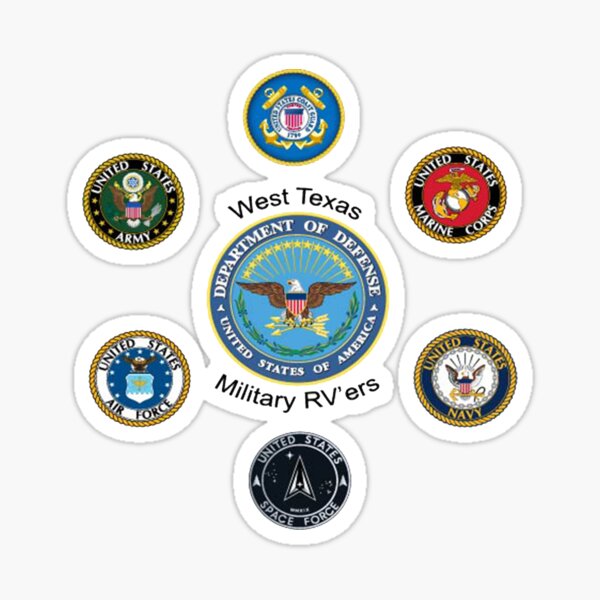 "West Texas Military RV'ers" Sticker for Sale by FrozenLotus | Redbubble