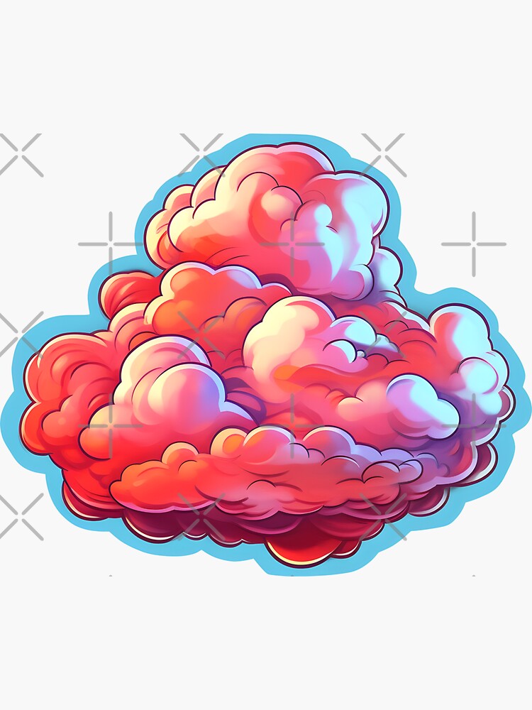 "Aesthetic pink cloud" Sticker by Clearmind-Arts | Redbubble