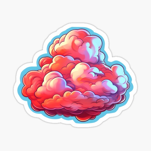 "Aesthetic pink cloud" Sticker by Clearmind-Arts | Redbubble