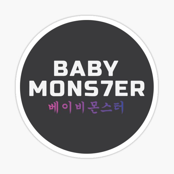 "BABYMONSTER 베이비몬스터 kpop circle logo" Sticker for Sale by monkeybananas ...