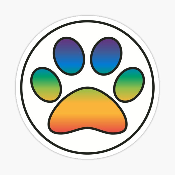 "Rainbow Bridge Pet Loss Pride Dog Cat Sympathy Paw" Sticker for Sale ...
