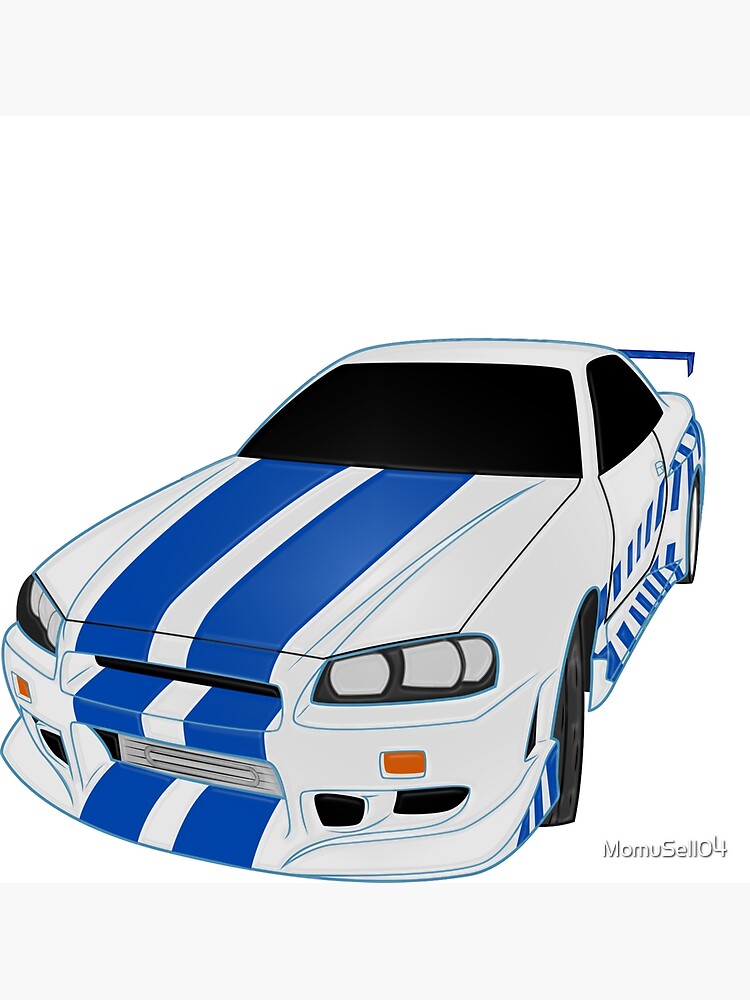 Lámina fotográfica «Paul Walker - Nissan Skyline GT-R R34 - 2F2F» de ...