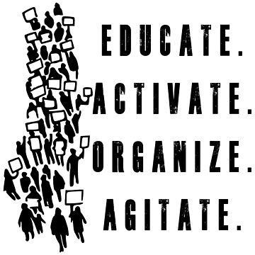"Educate. Activate. Organize. Agitate. - Activist Protesters Marching ...