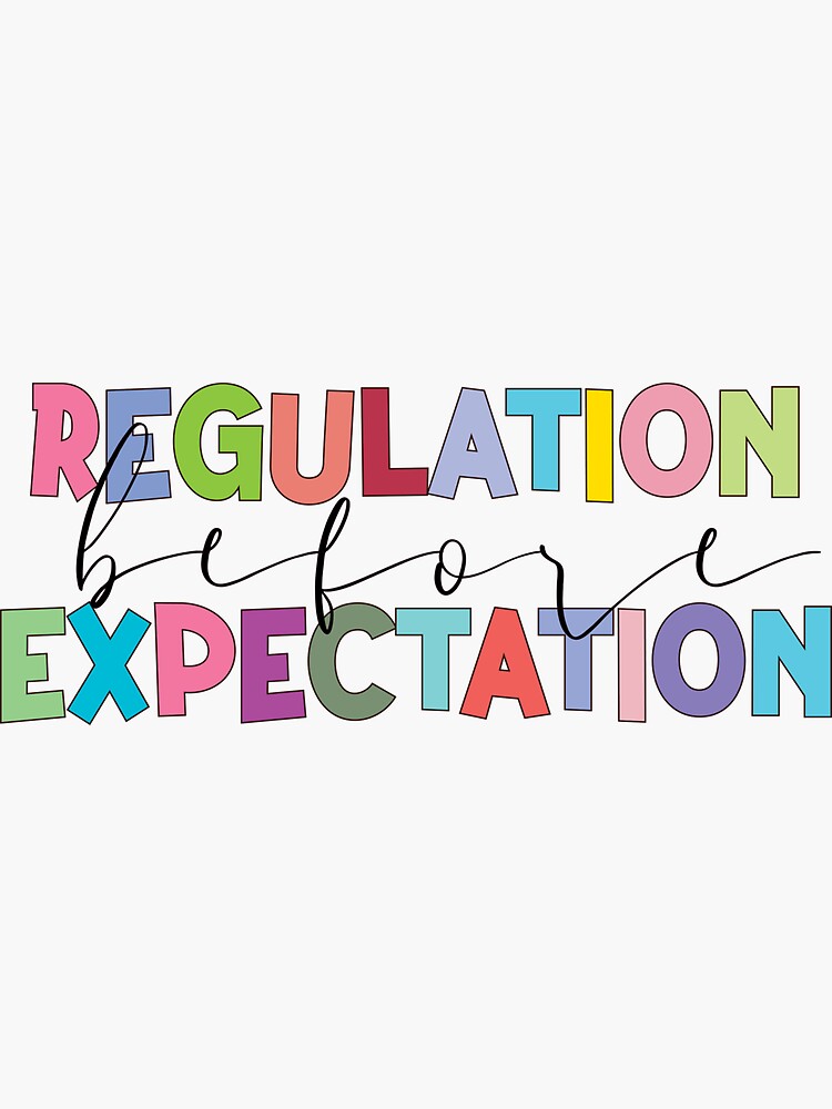 "Regulation before expectation" Sticker for Sale by SpedToolbox | Redbubble