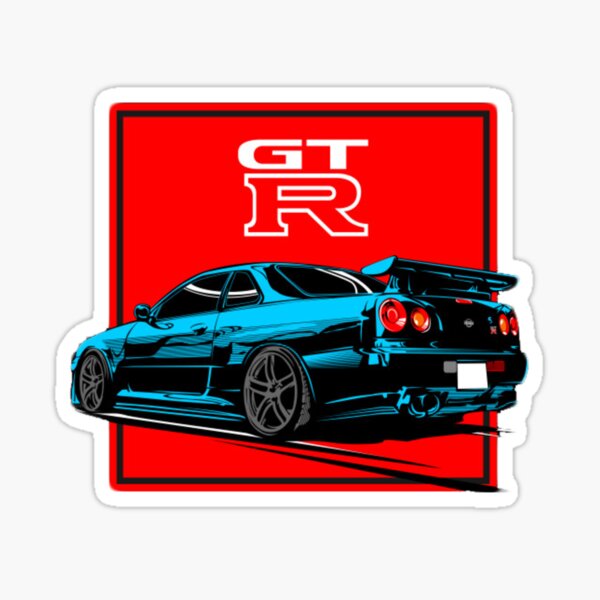"Nissan Skyline GT-R R34" Sticker by MomuSell04 | Redbubble
