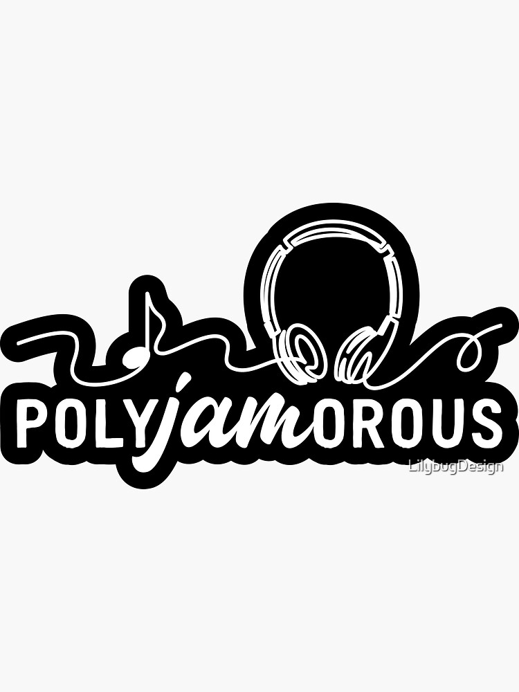 "PolyJAMorous" Sticker for Sale by LilybugDesign | Redbubble