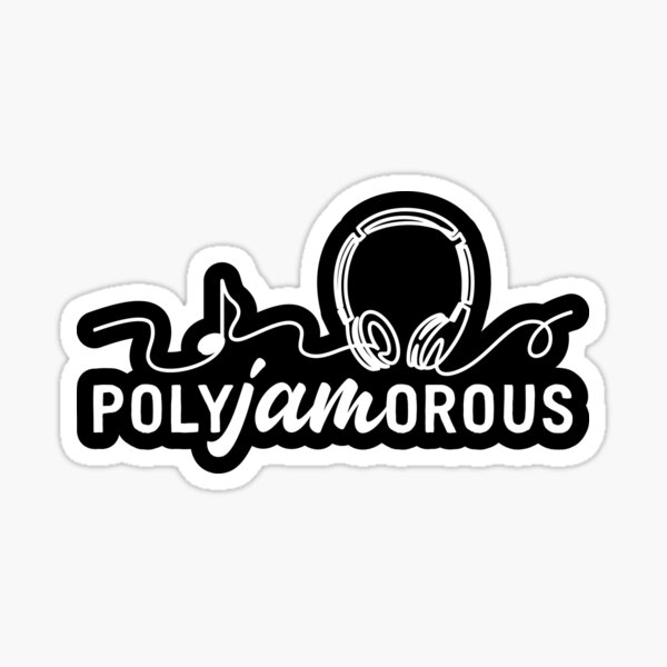 "PolyJAMorous" Sticker for Sale by LilybugDesign | Redbubble