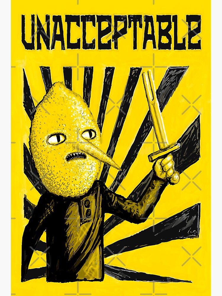 "unacceptable" Sticker for Sale by Arifridra | Redbubble