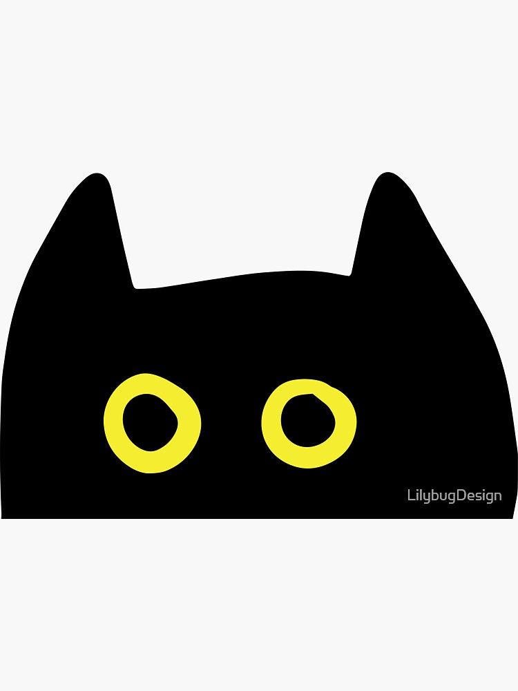 "Peeking Cat" Sticker for Sale by LilybugDesign | Redbubble