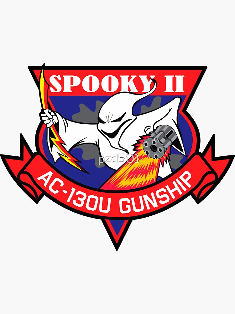 "USAF - AC-130 gunship Spooky II - Clean Style" Sticker for Sale by ...