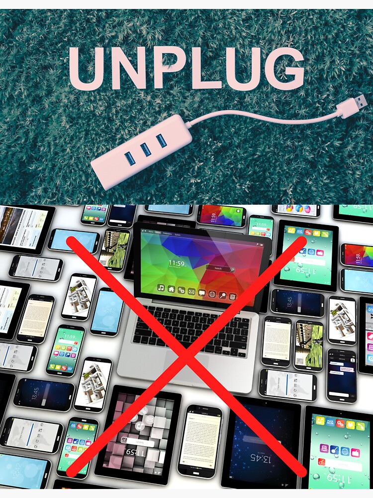 "Unplug" Sticker for Sale by lchris33 | Redbubble