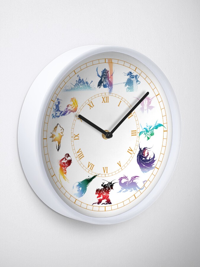 "Final Fantasy Logo Clock" Clock for Sale by Like-Clockwork | Redbubble