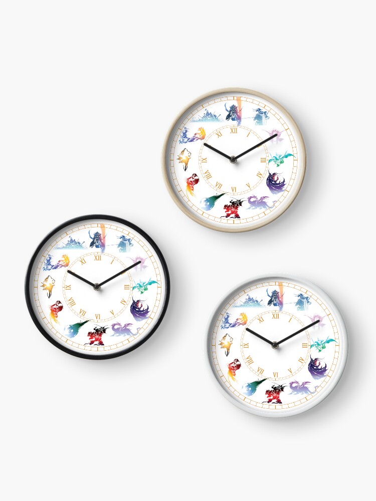 "Final Fantasy Logo Clock" Clock for Sale by Like-Clockwork | Redbubble