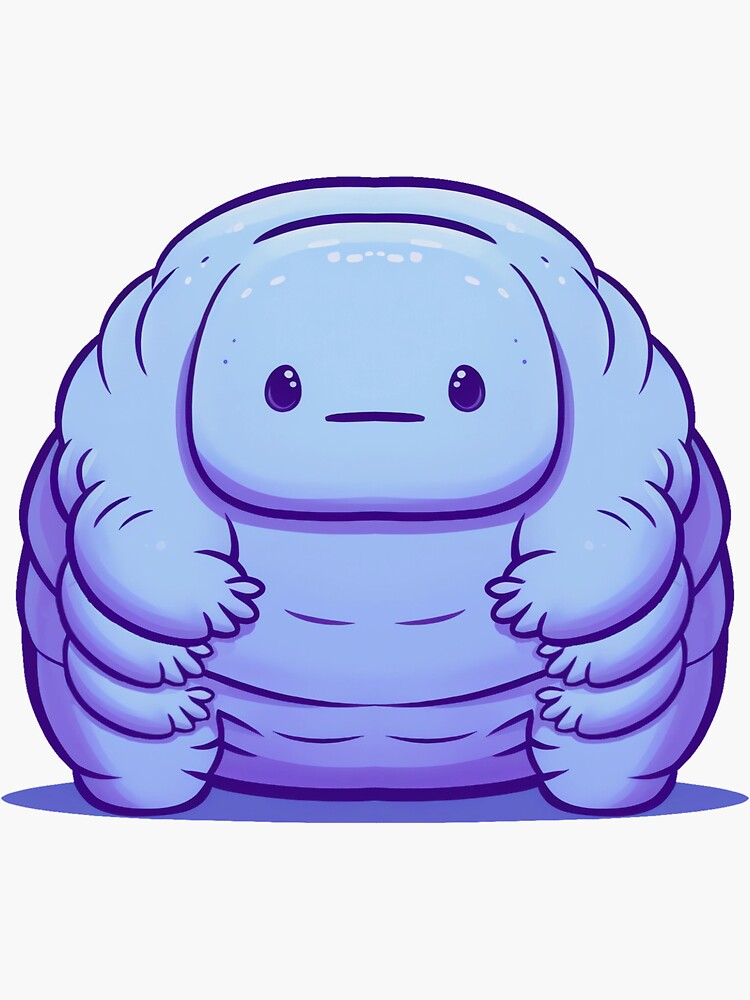 "Cute Chubby Tardigrade with four pairs of legs" Sticker for Sale by ...