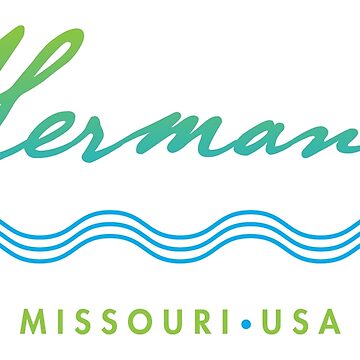 "Hermann Missouri Typographic Design" Sticker for Sale by ...