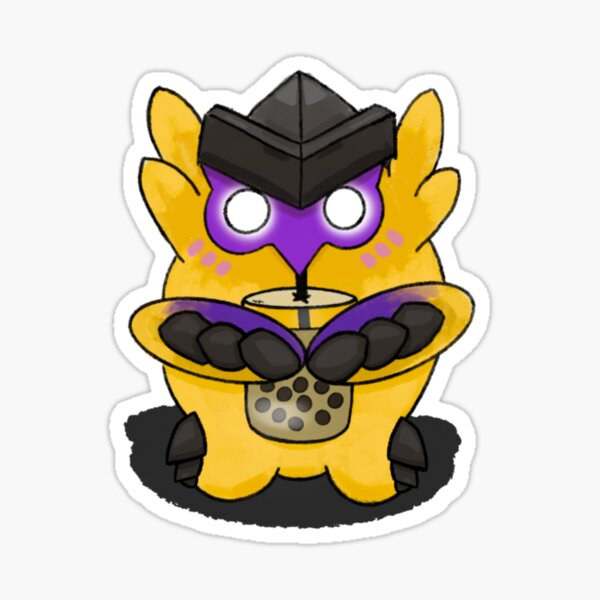 "Wingman and his boba" Sticker for Sale by mellondoodle | Redbubble