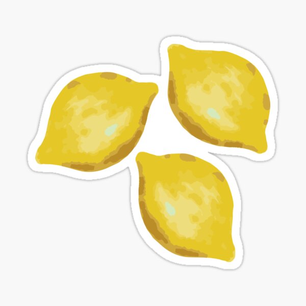 "Zesty citrus lemons" Sticker for Sale by FrancesPoff | Redbubble