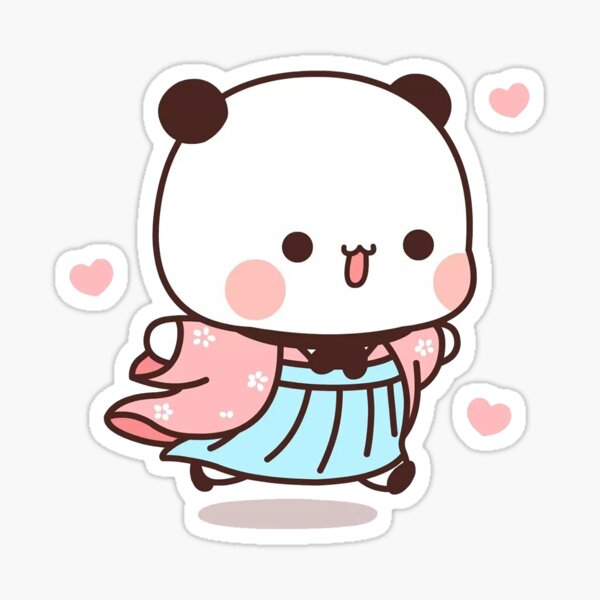 "Dudu Panda | Dudu Panda Running | Bubu and Dudu Sticker Sticker ...