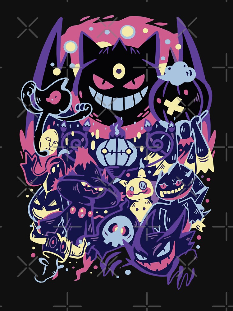 "Ghost type pokemon" T-shirt for Sale by Mmine | Redbubble | magikarp t ...