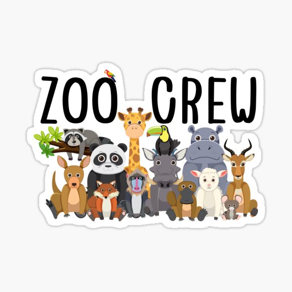 "Zoo Crew Animals Safari Cute Sticker Design" Sticker for Sale by NCS ...