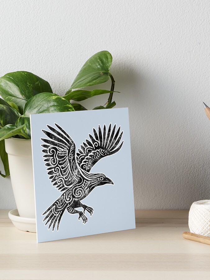 "Raven, viking raven, white raven, celtic motif, viking ornament, for ...