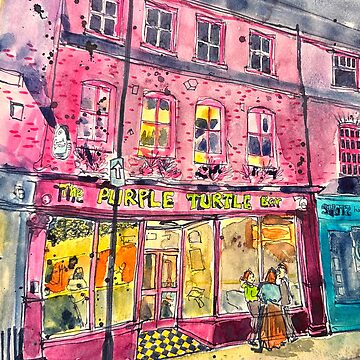 "Purple Turtle, Gun Street, Reading (portrait)" Sticker for Sale by ...