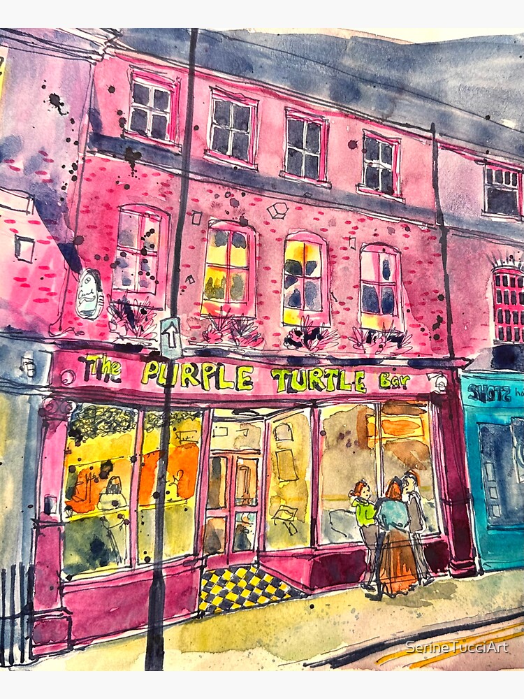 "Purple Turtle, Gun Street, Reading (portrait)" Sticker for Sale by ...