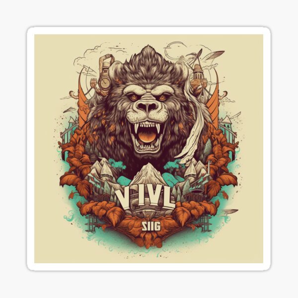 "Kong's Domain: A Vintage Tribute to Majestic Monarchy" Sticker for ...