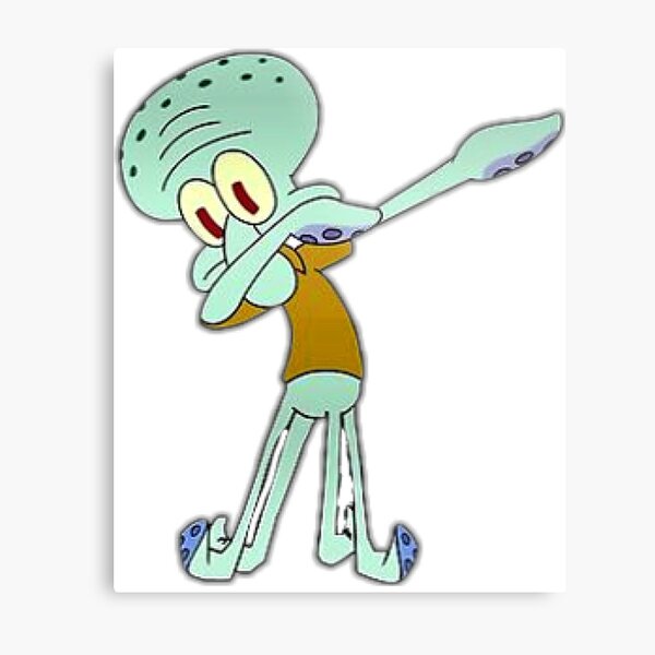 Squidward Dab Metal Prints | Redbubble