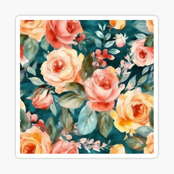 "Rose pattern " Sticker for Sale by FabrikPrint | Redbubble