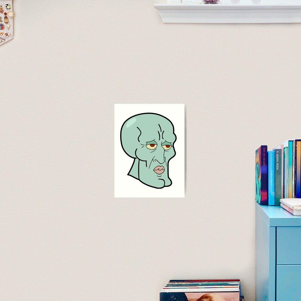 "Beautiful Squidward" Art Print by Hendo98 | Redbubble