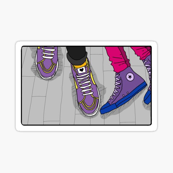 "Heartstopper Non-Binary and Bisexual Shoes" Sticker for Sale by ...