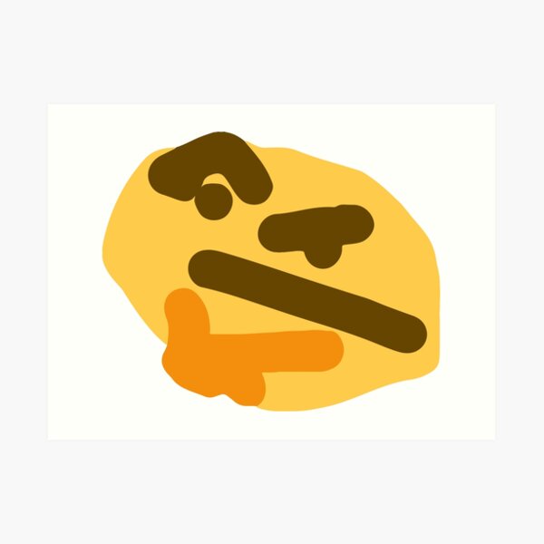 ":thonk:" Art Print for Sale by Jordy3D | Redbubble