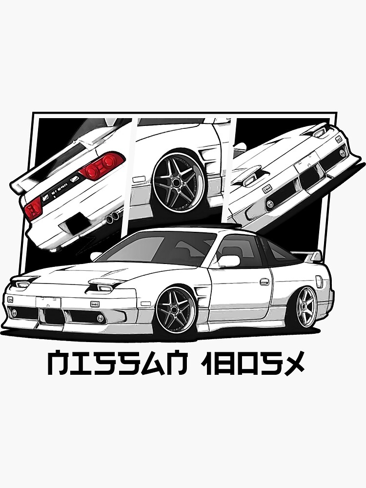 "Nissan 180SX JDM Car" Sticker for Sale by TJD-design | Redbubble