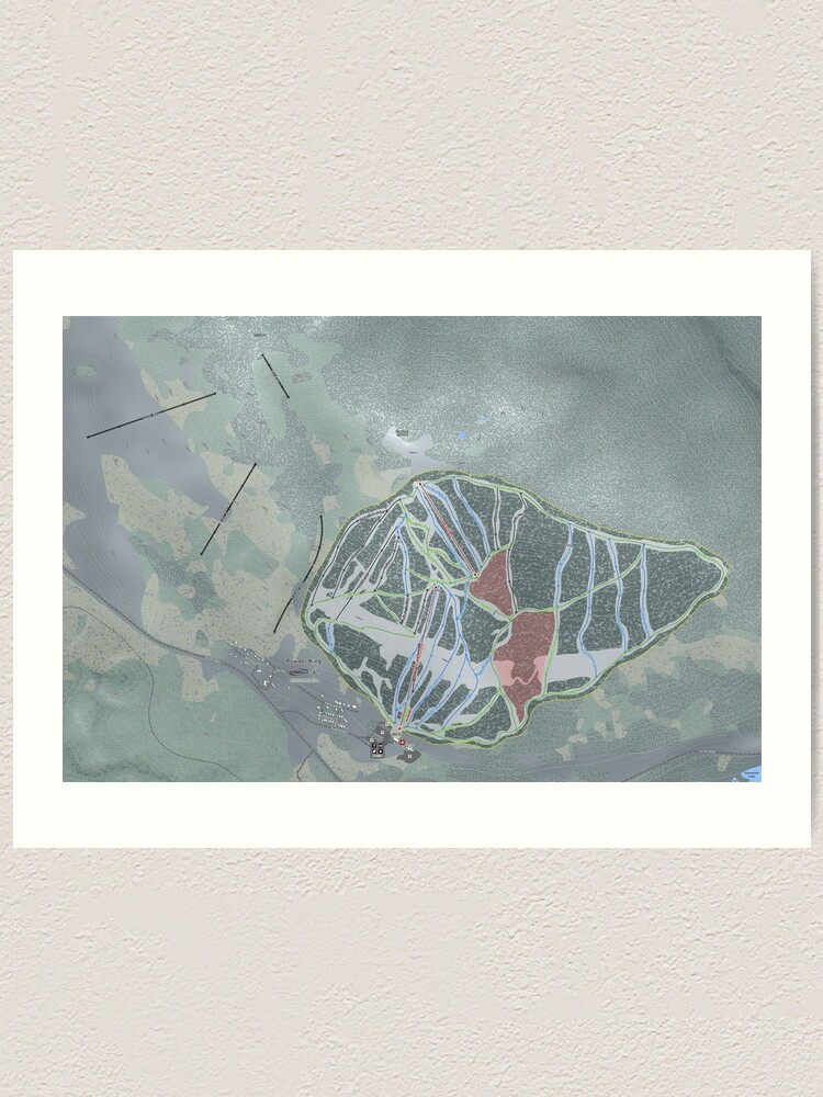 "Powder King Resort Trail Map" Art Print for Sale by mapsynergy | Redbubble