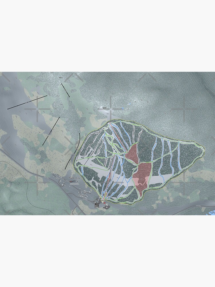 "Powder King Resort Trail Map" Art Print for Sale by mapsynergy | Redbubble